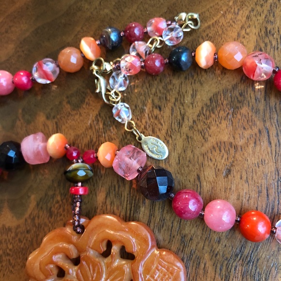 Rachel Reinhardt | Jewelry | Rachel Reinhardt Coral Pink Stone Necklace ...